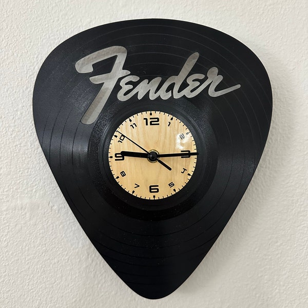 GUITAR PICK Fender Strat Vinyl Record Clock - Etsy