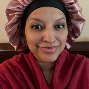 Custom Embroidered Satin Bonnet Personalized Name Hair Bonnet Holidays ...