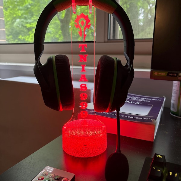 Custom RGB Controller Gaming Headset Stand, Streamer Headphone Holder ...