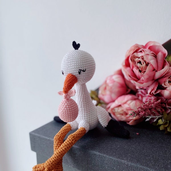 Crochet Pattern - Lucky the Stork - Etsy