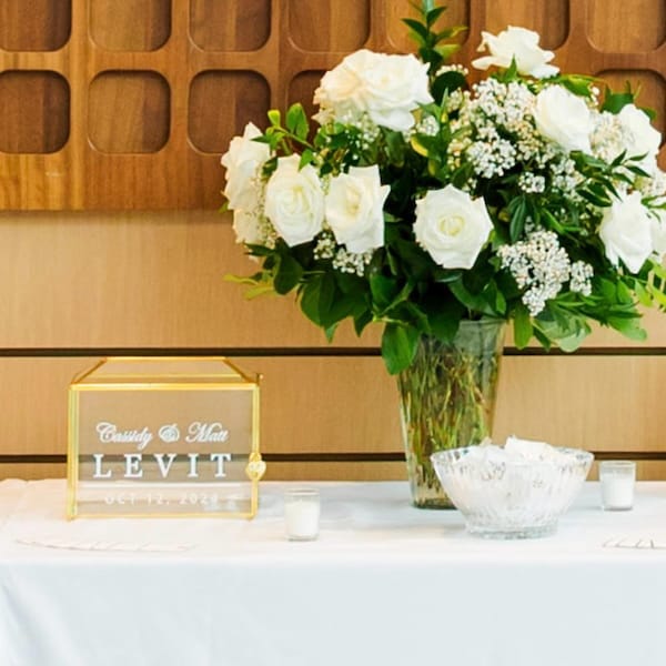 Custom Card Box Vinyl Decal for Wedding Cards & Gifts Table. DIY ...
