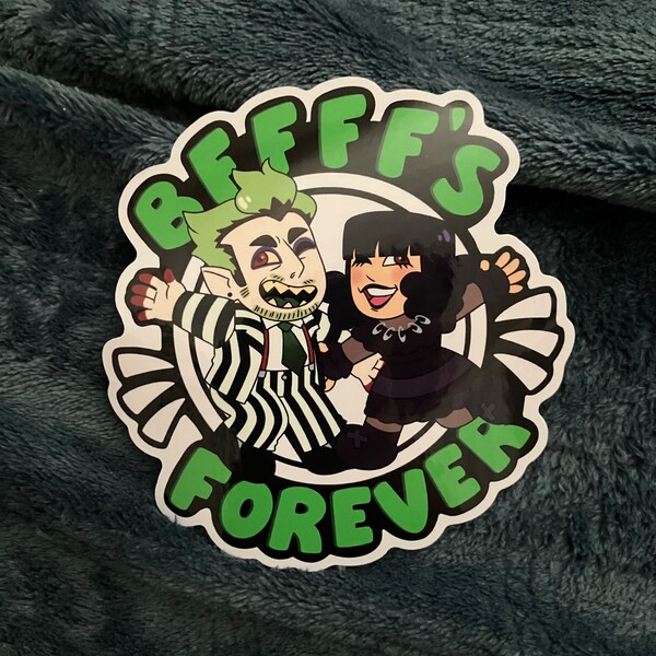 Beetlejuice & Lydia Sticker - Etsy
