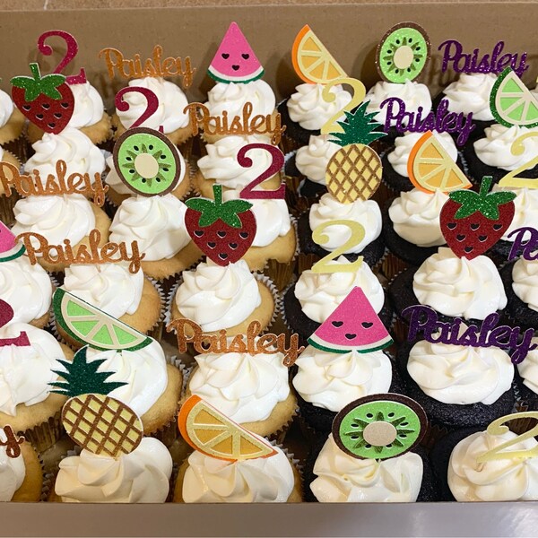 Custom NAME Cupcake Topper, Personalized Birthday Name Cupcake Pick ...