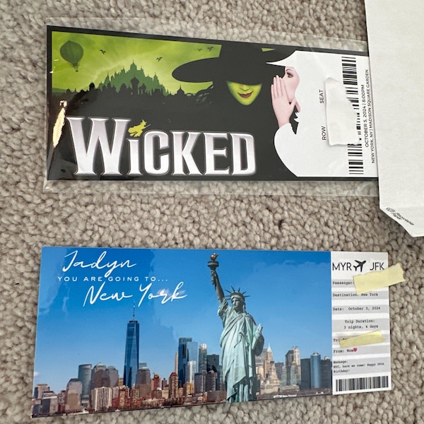 Physical Horizontal Ticket Custom Personalized Laminated Concert Ticket ...