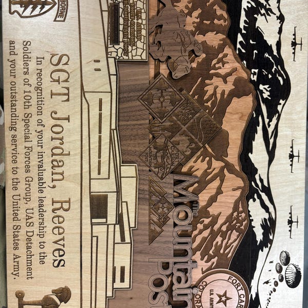 WALTER REED Hospital Andrews Air Force Base 3D Wooden Name Plaque Army ...