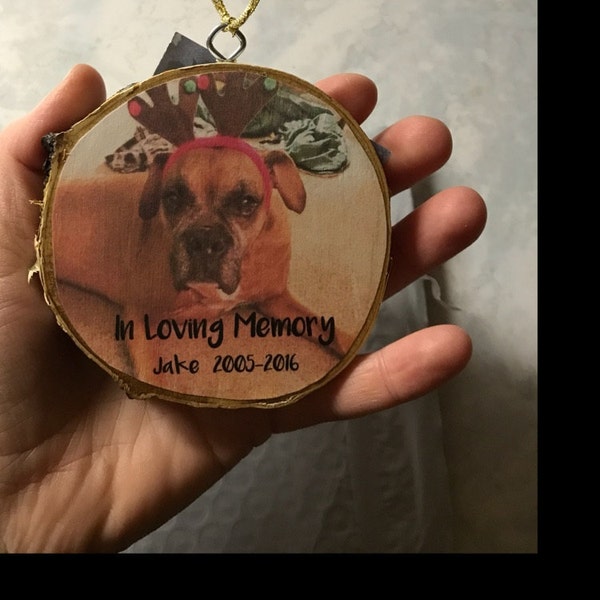 In Loving Memory- Wood Slice Ornament - Etsy