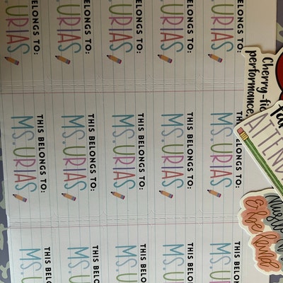 Teacher Book Labels Teacher Name Labels Personalized Teacher - Etsy