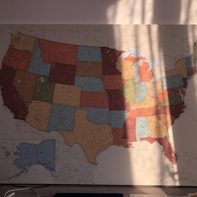 Accurate World Map Poster Large Wall Travel Map Print Detailed ...