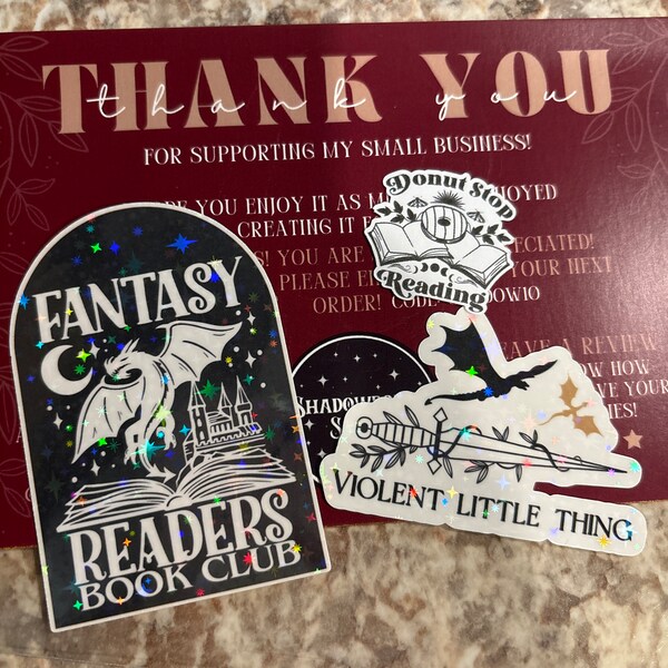 Fantasy Book Club Sticker / Bookish Sticker / Bookish Merch / Fourth ...