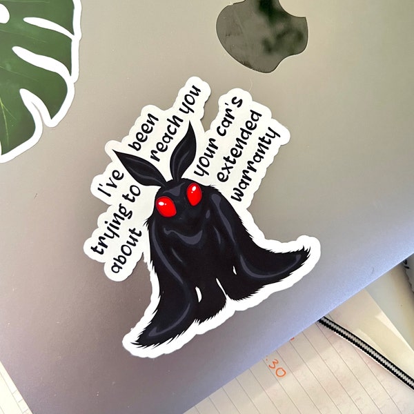 Mothman Funny Sticker / Unique Cryptid Creatures / Waterproof Laptop ...