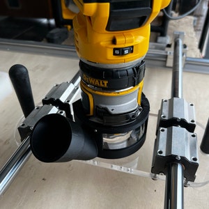 Dewalt DCW600 & DWP611 Trim Router Dust Cover Hose Adapter With Window ...