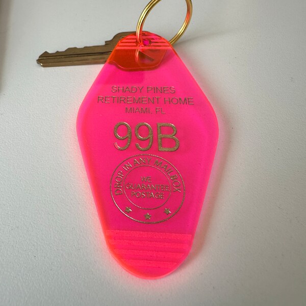 Custom Retro Motel Key Fob, YOUR CUSTOM TEXT, Custom Keychain ...