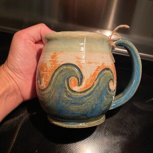 Wave Mug Ceramic Ocean Waves Mug Beach Mug Tropical Mug - Etsy