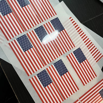 American Flag Heat Transfers/american Flag HTV/US Flag Transfer/us Flag ...