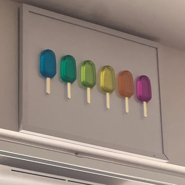 Rainbow Popsicle Resin Wall Art: Handmade Pop Art Decor (12x16) - Etsy