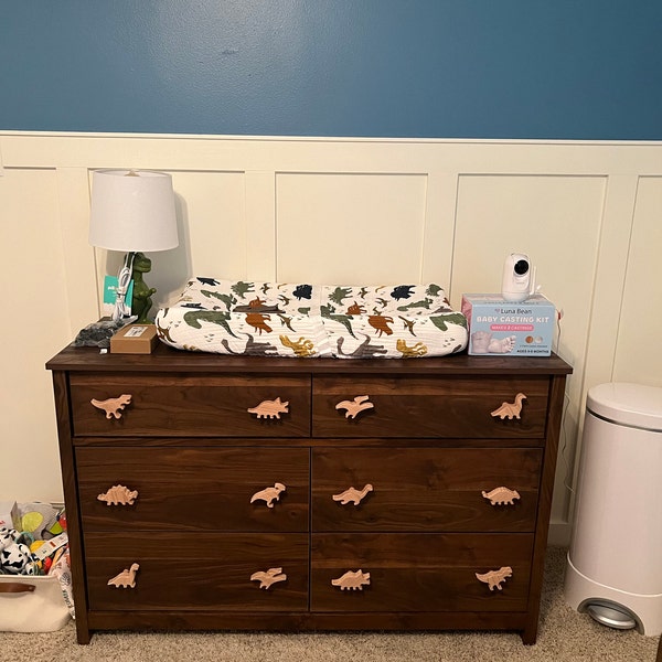 Dinosaur Dresser Knob for Nursery, Drawer Pull Handle for Kids Room. T ...
