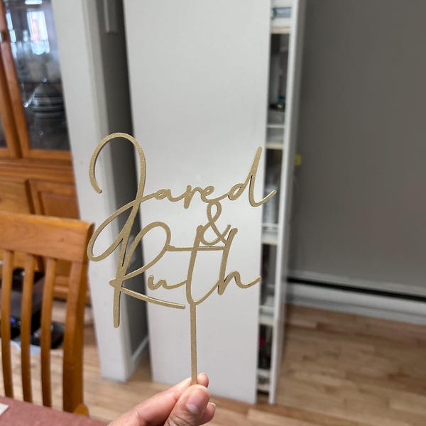 Personalized Cake Topper, Custom Names Cake Topper, Mr and Mrs Cake ...