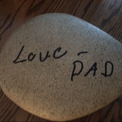 Actual Handwriting Message Rock Engraved Memorial Rock Outdoor Decor ...