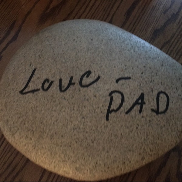 Actual Handwriting Message Rock | Engraved Memorial Rock | Outdoor ...