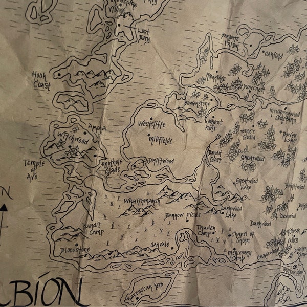 Dragon Age Map of Thedas: Aged, Handmade, Hand Drawn, Authentic Gift ...