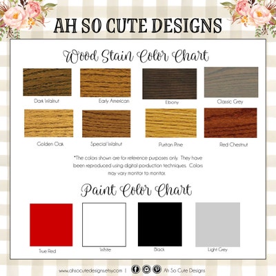 Minwax Stain Color Chart, Custom Color Chart, DIY Wood Stain Color ...