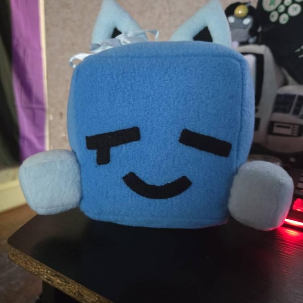 Big Cube Plush Toy – JSAB Inspired, Handmade Blue Fleece Plushie - Etsy