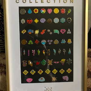 Framed Collection Complete Pokemon Badges - Etsy