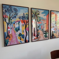 Miami Poster Set, Florida Travel Prints, Floral Art, Tropical Decor ...