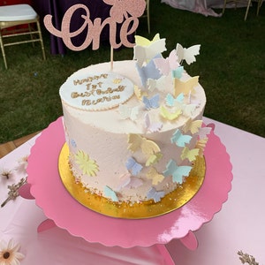 Glitter One Butterfly Cake Topper Number Cake Topper Party Decor ...