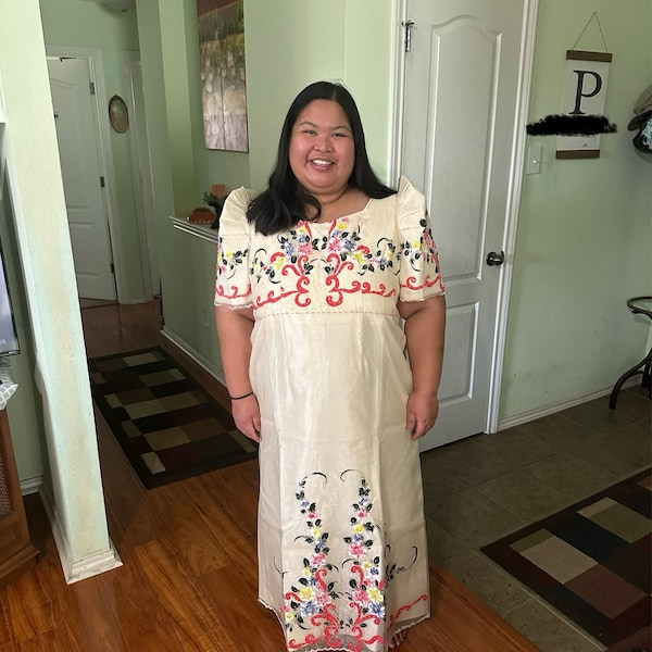 FILIPINIANA Dress Hand-painted and Embroidered Mestiza Maria Clara ...