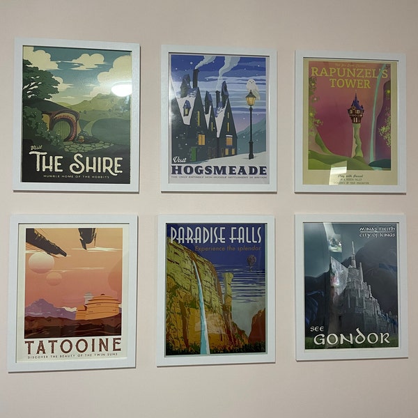 The Shire Travel Poster, Middle Earth Decor, Shire Wall Art, Middle ...
