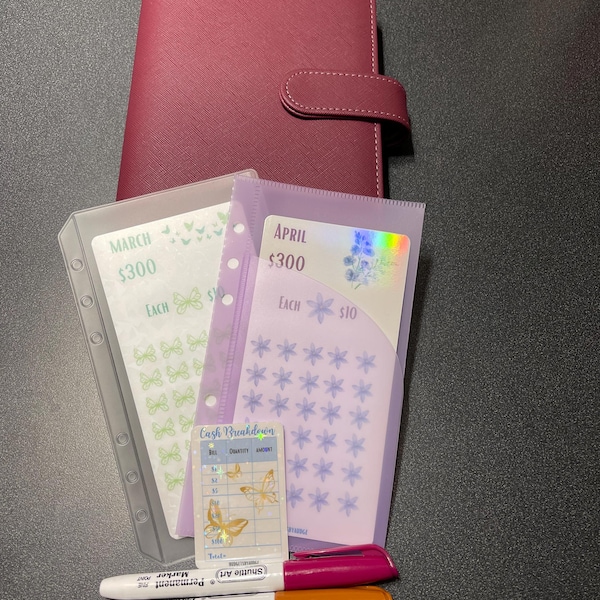 A6 Custom Cash Envelope Set of 5 - Etsy