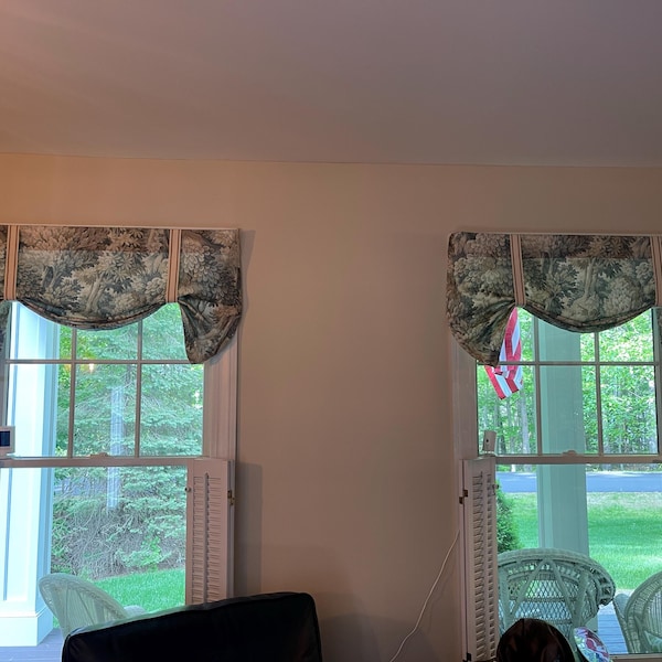 Cascade Roman Shade - Handmade Using "mini Strawberry Thief - Navy ...