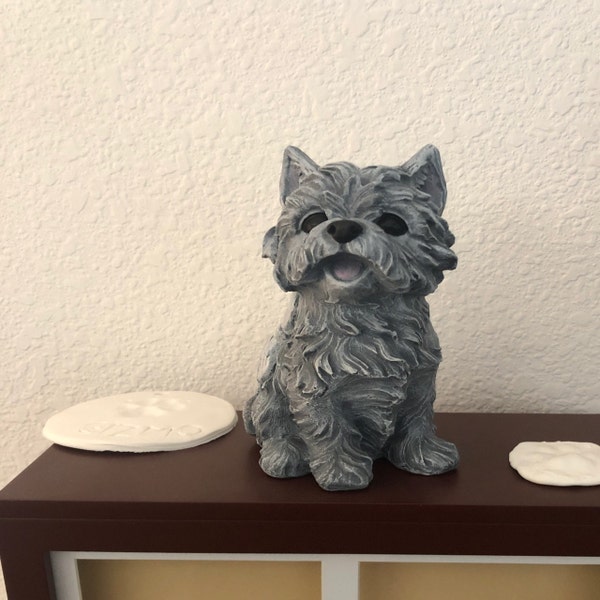 Yorkshire Terrier Angel Dog Statue, Yorkie, Silky Terrier Concrete ...