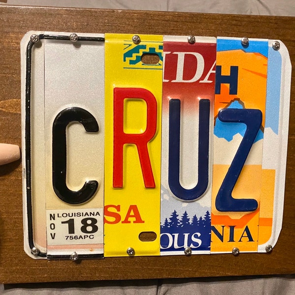 Custom License Plate Name Sign: Personalized Kids Room Decor - Etsy