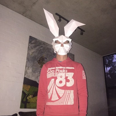 Rabbit Skull Mask, Halloween Mask, Halloween Costume, DIY Printable ...