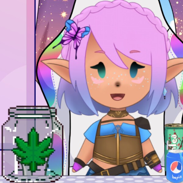 4 X Cute Pixel Animated Scenes Screens Neon Pink Lights Setup Cozy ...