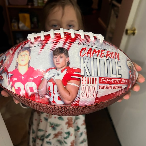 Custom Photo Football | Wildcat Design | Great for Senior Night, Coach ...