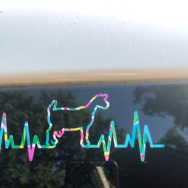Goat Heartbeat Decal, Dairy Goat Sticker - Dairy Goat Decal - Car ...