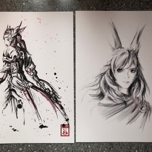 A4 Print Final Fantasy XIV Lyna Fan Art | Etsy UK