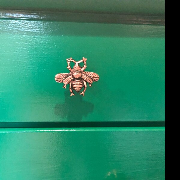 Rustic Antique Gold BEE Knob - Drawer Pull - Cabinet - Metal ~ Nature ...