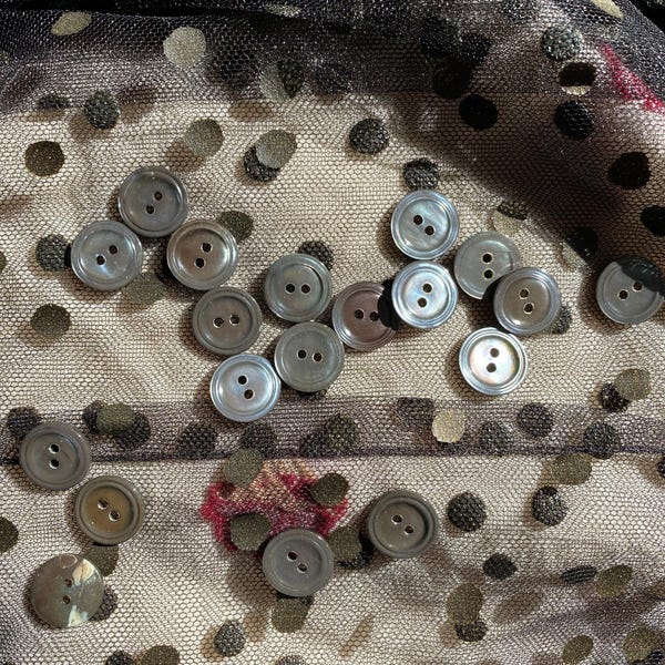 Set of 10 Snap on Button Covers - 1 1/8" Fabric Covered Buttons - Green ...