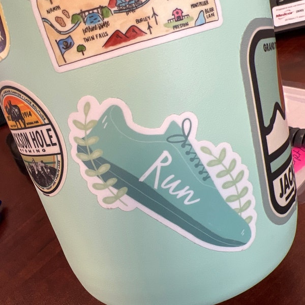 Runner Shoe Sticker, Runner Stickers, Gifts for Runners, Cross Country ...