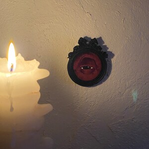 Monster Eye in Mini Ornate Frame Quirky Spooky Eclectic Handmade Wall ...