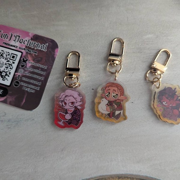 Baldur’s Gate 3 BG3 Acrylic Keychain Minthara Astarion Wyll Lae’zel ...