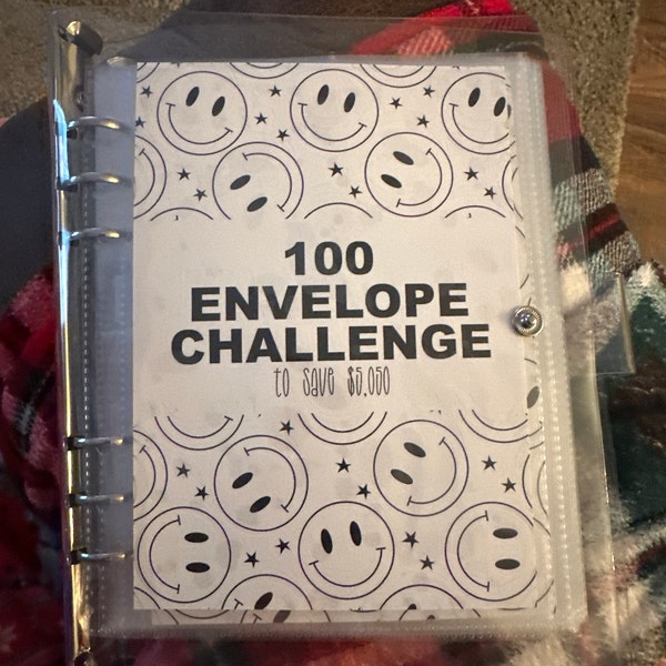 100 Envelope Challenge Clear Transparent Binder Saving Money Funds to ...