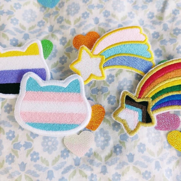 Purrr-ride! Iron-on Patch | LGBTQ Cat Pride Embroidered Patch - Etsy
