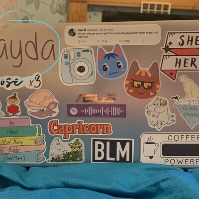 Laptop Name Decal Laptop Name Sticker Custom Name Sticker - Etsy UK