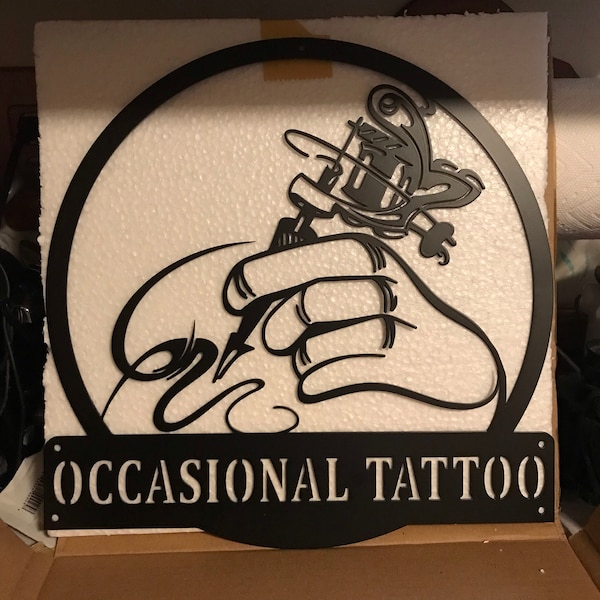 Custom Tattoo Artist Metal Sign Art, Personalized Tattoo Artist ...