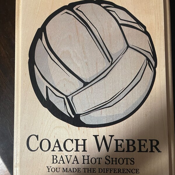 Volleyball Coach's Gift Plaque Personalized Signable Great Coach ...